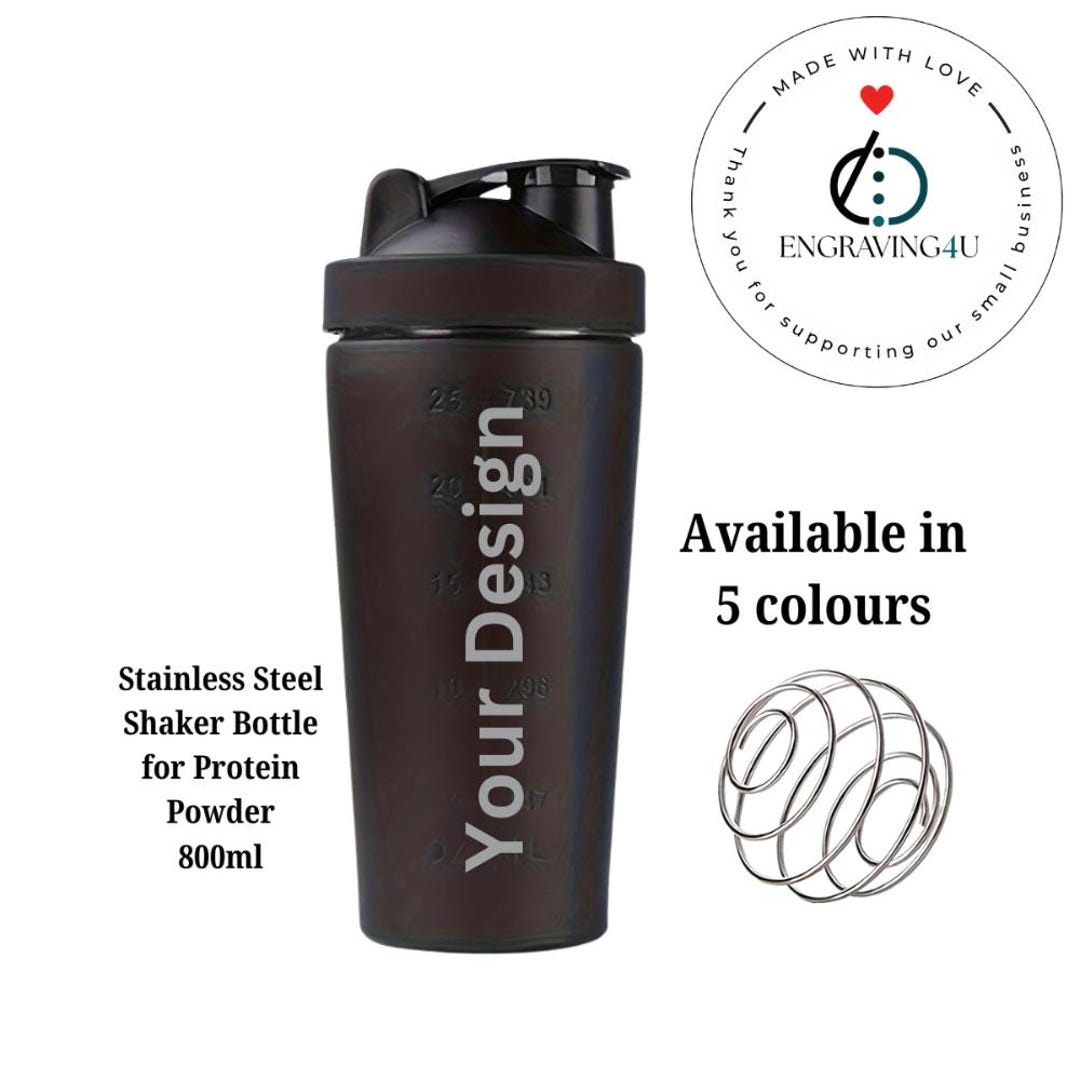 Custom Stainless Steel Shake Cup 900ml Protein Powder Milkshake Mixing ...
