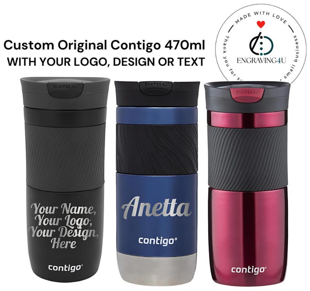 Personalized Contigo 470ml Travel Mug With Logo or Name Custom Engraved ...