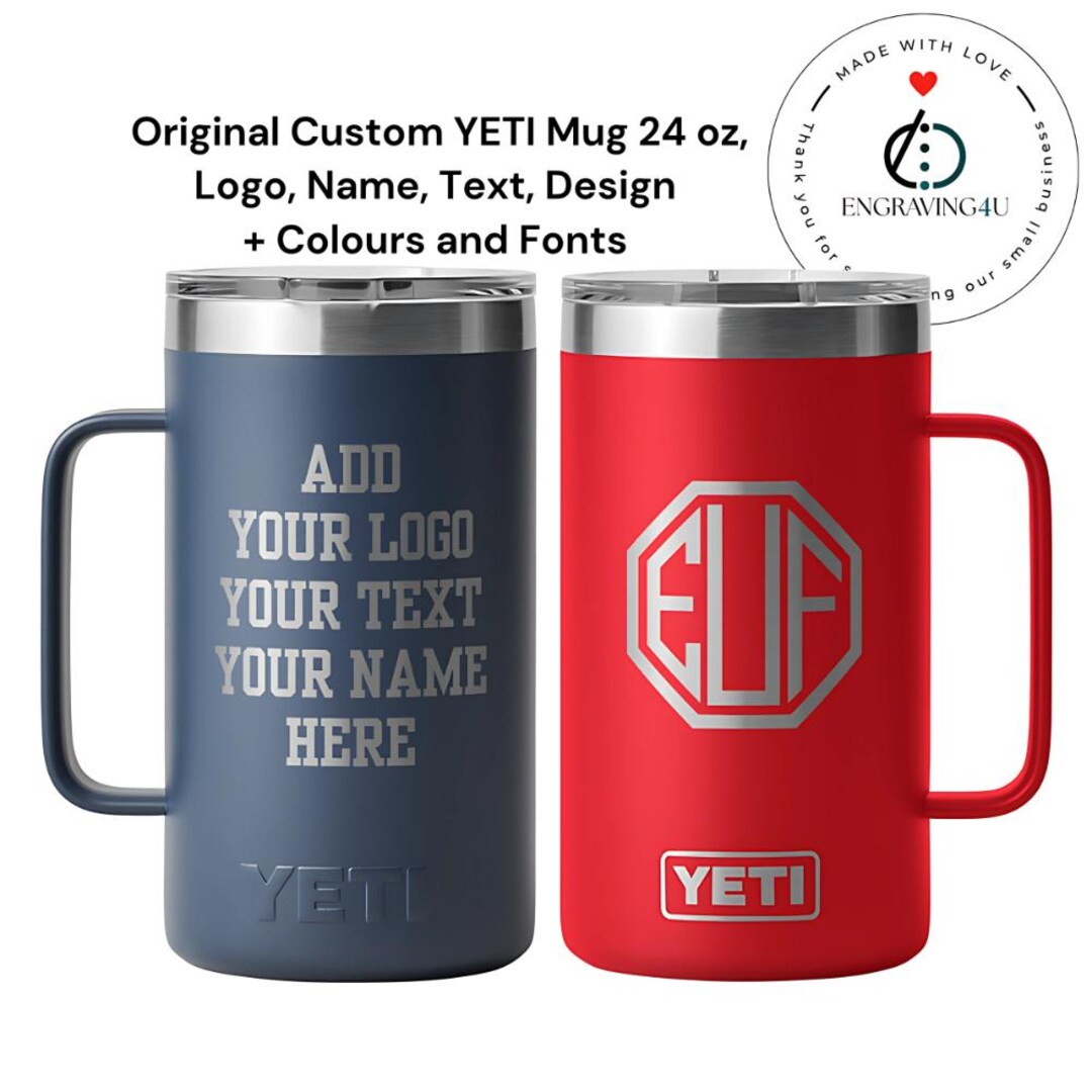 Custom YETI Rambler 24 Oz Stackable Mug With Magslider Lid Personalised ...
