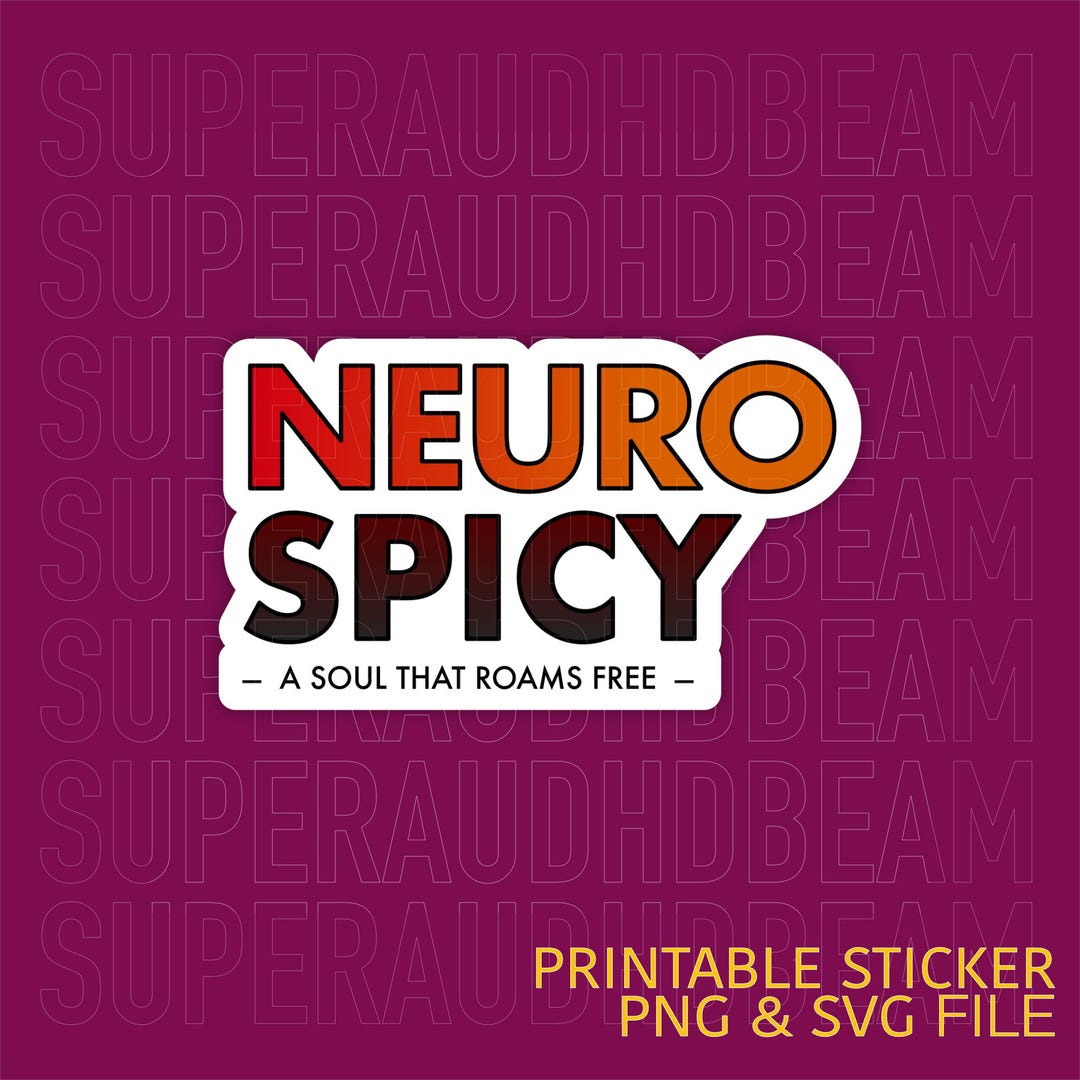 Neurospicy Sticker 02 PNG & SVG Files Neurodiversity Pride ...