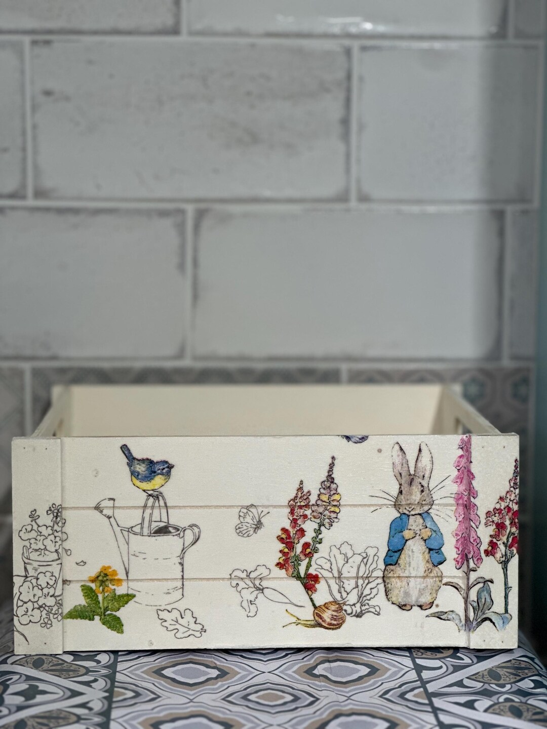 Peter Rabbit & Freinds Wooden Storage Crates Double Sided and Unique ...