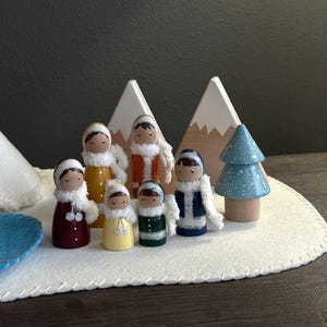 Montessori Wooden Eskimo Toy Set: Waldorf-inspired Learning - Etsy