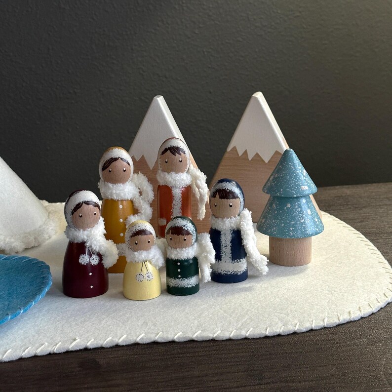 Montessori Wooden Eskimo Toy Set: Waldorf-inspired Learning - Etsy