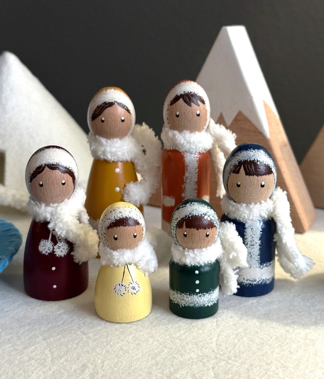 Montessori Wooden Eskimo Toy Set: Waldorf-inspired Learning - Etsy