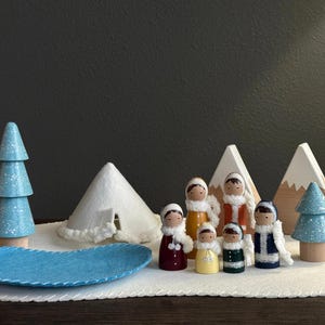 Montessori Wooden Eskimo Toy Set: Waldorf-inspired Learning - Etsy