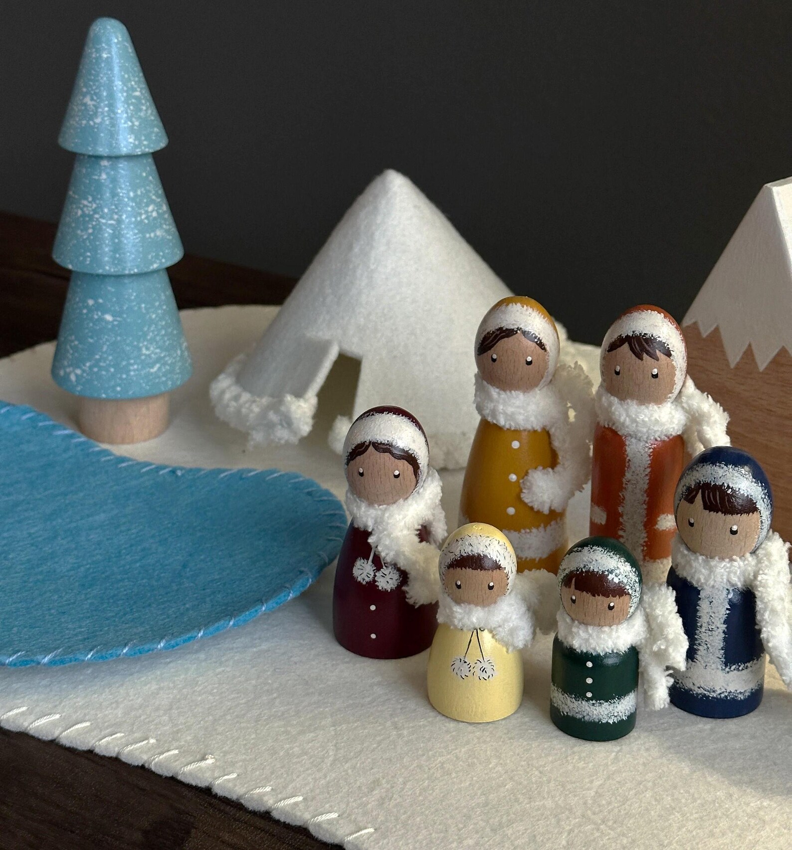 Montessori Wooden Eskimo Toy Set: Waldorf-inspired Learning - Etsy