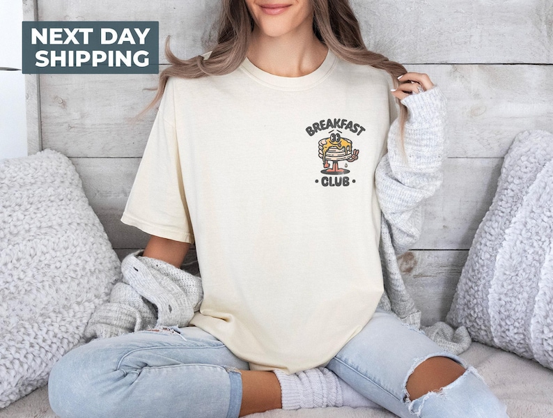 Comfort Colors® Breakfast Club Shirt, Aesthetic Bohemian Retro Vintage ...