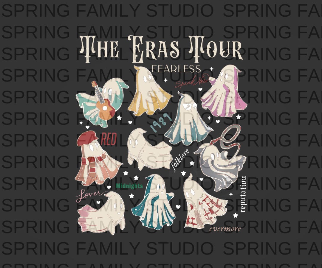 The Eras Tour Cute Ghost Png Svg, Ghost Eras Png Svg, Fan Png Svg ...