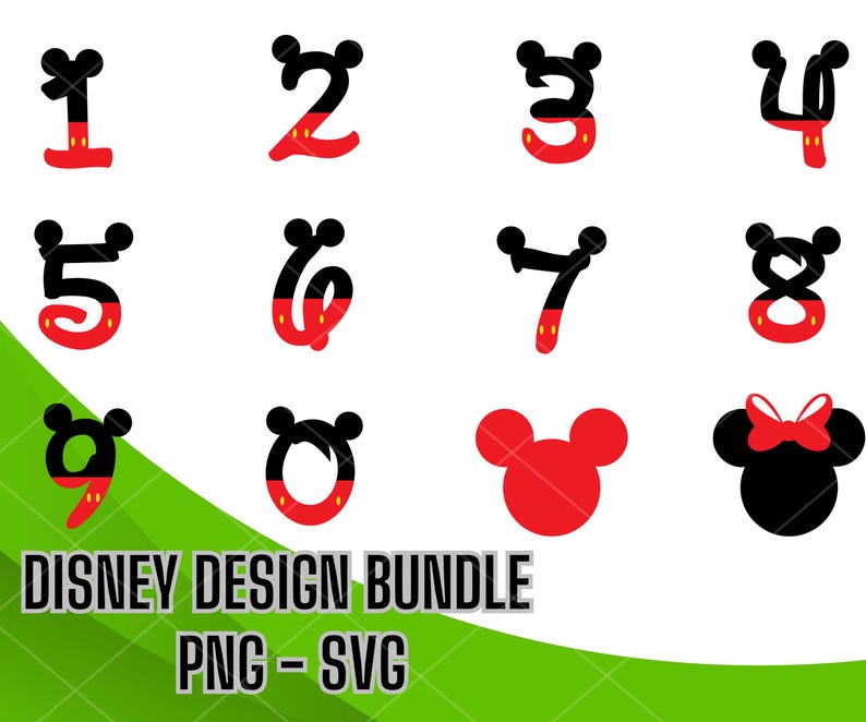 Mouse Numbers Png Svg, Mouse Font SVG, Letters SVG, Customisable Gift ...