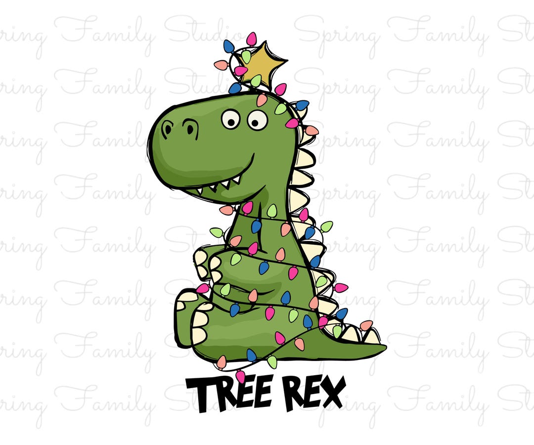Tree Rex Christmas PNG SVG | Funny Dinosaur Design | T-rex Xmas Clipart ...