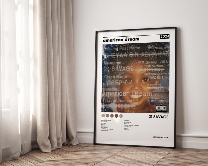 21 Savage Physical Poster, Music Album Cover Posters, Music Rapper ...