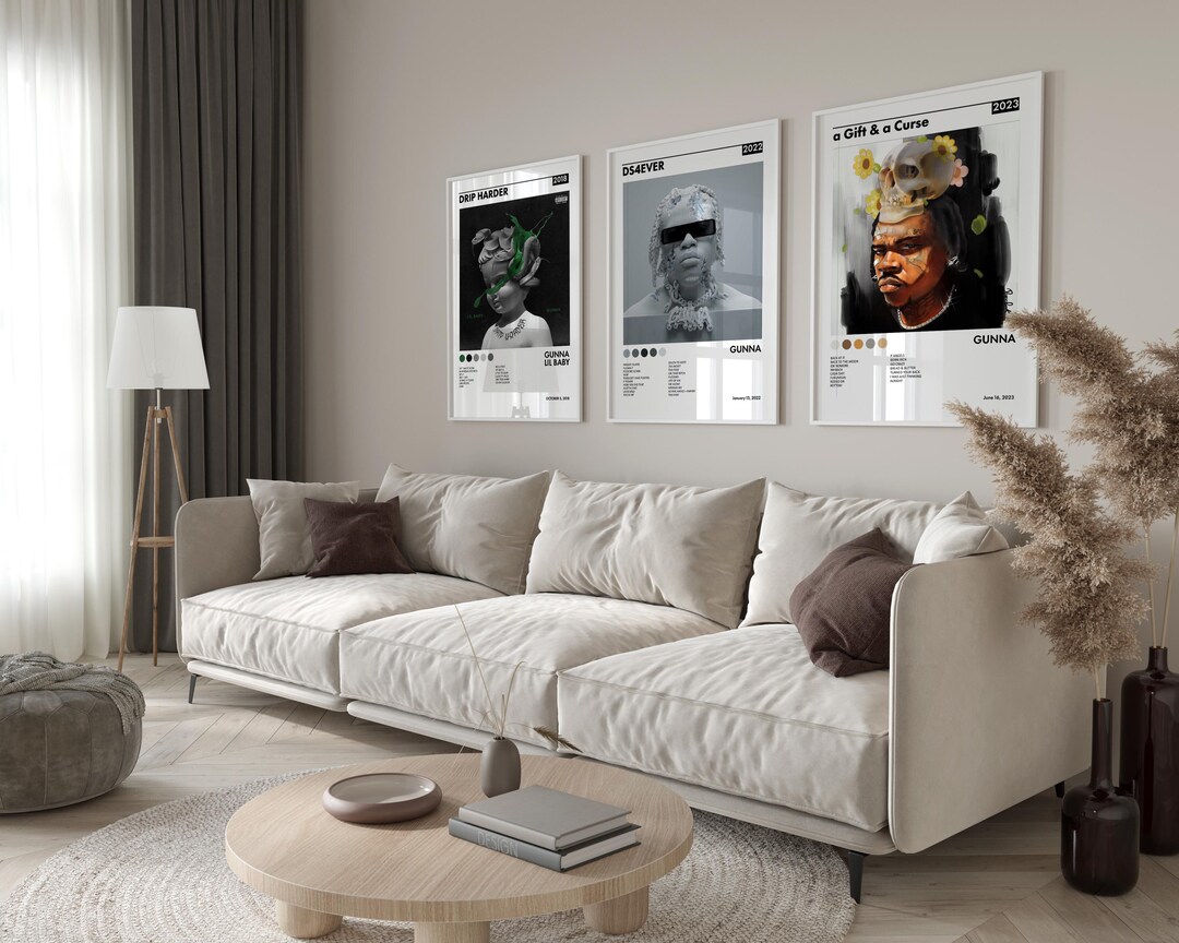 Gunna Set of 3 Wall Art Set, Printable Wall Art, Gunna Album Posters ...
