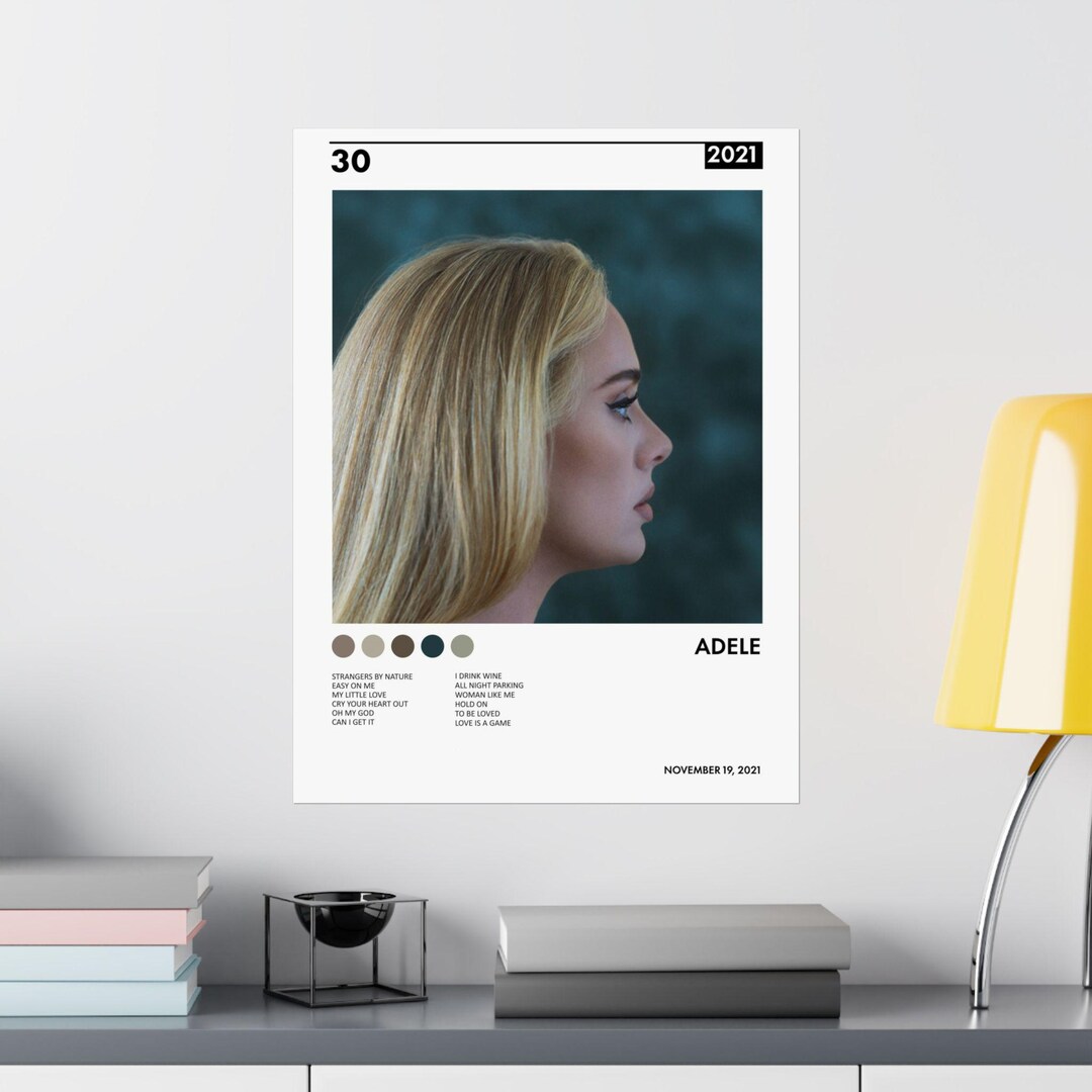 Adele 30 Physical Poster, Music Poster Print, Adele Album Cover Art, Matte Vertical Posters for ...