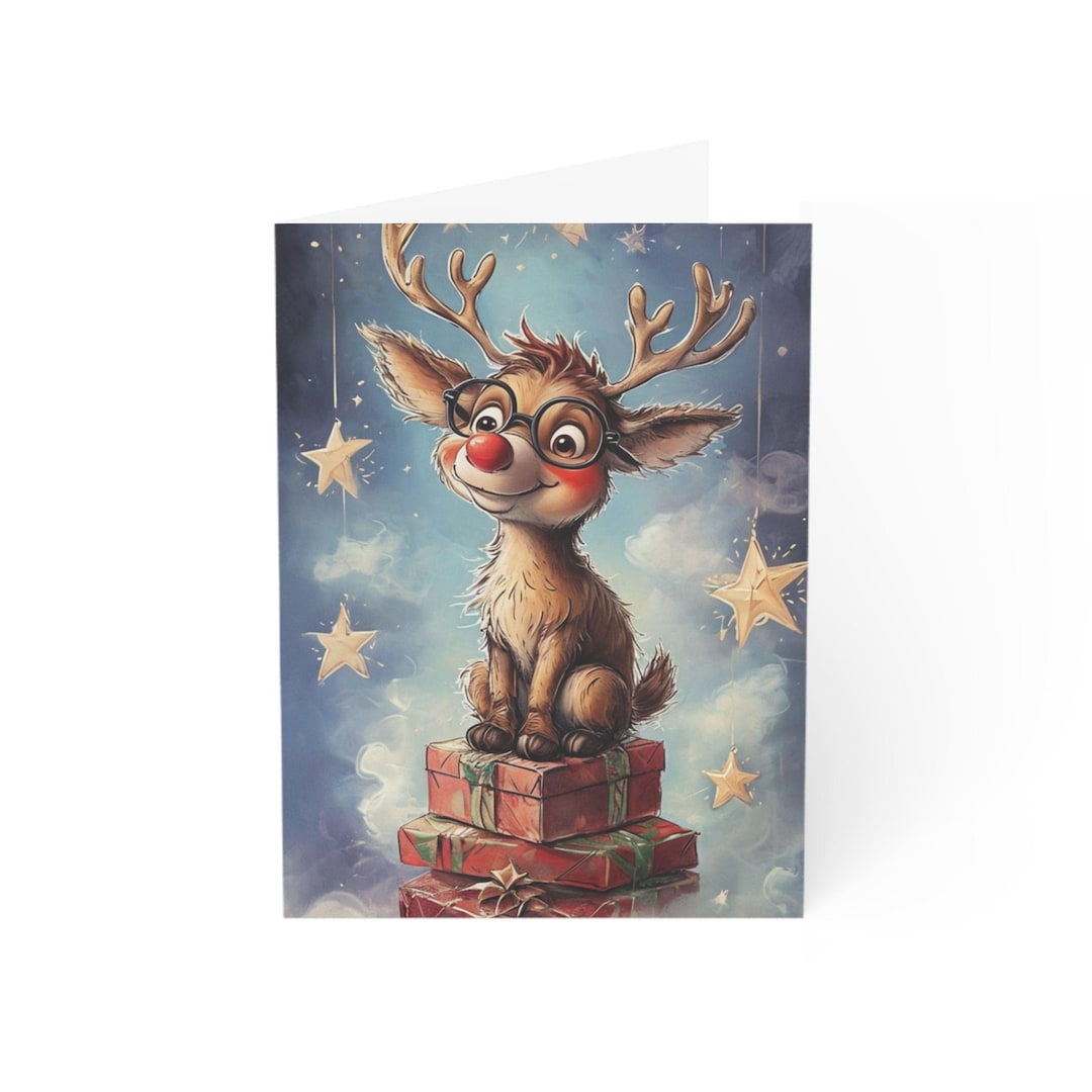 Christmas Card, Rudolph Card, Rudolph the Red Nosed Reindeer Holiday ...