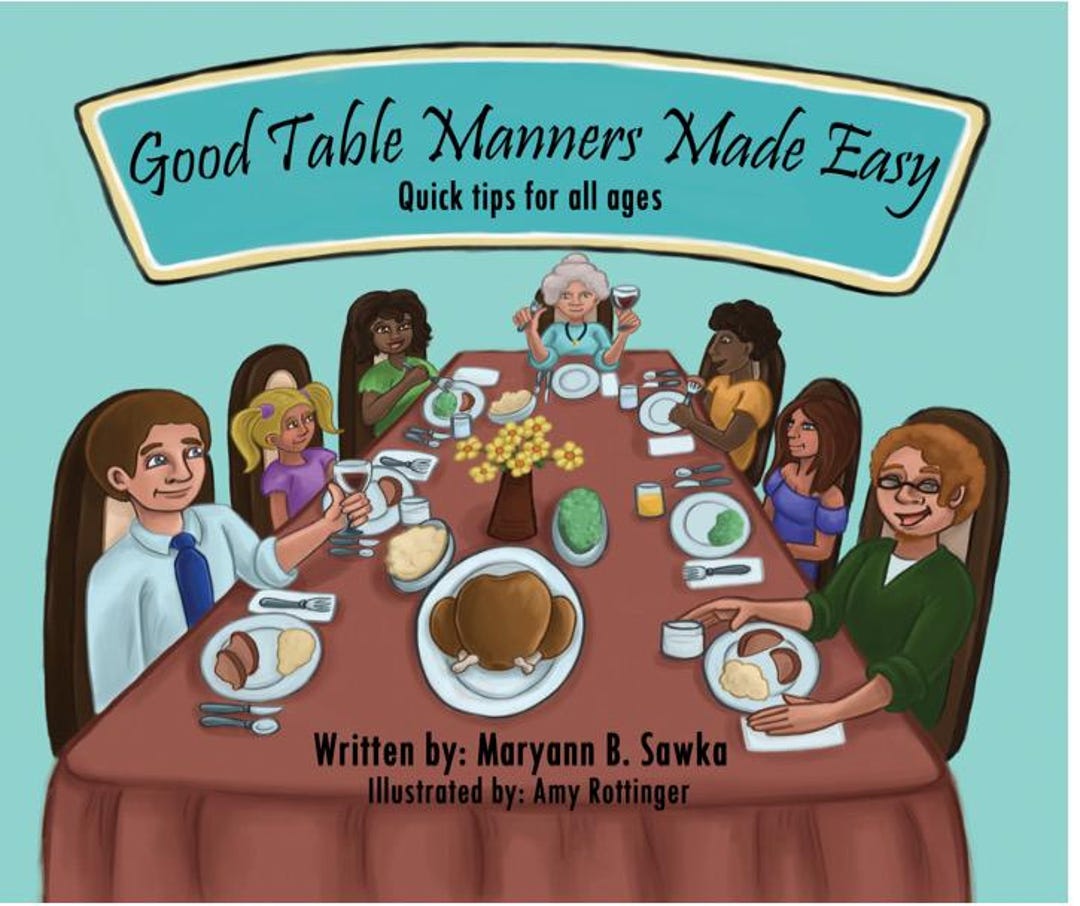 Table Manners Book Eating Out Restaurant Manners Table Manners Book - Etsy