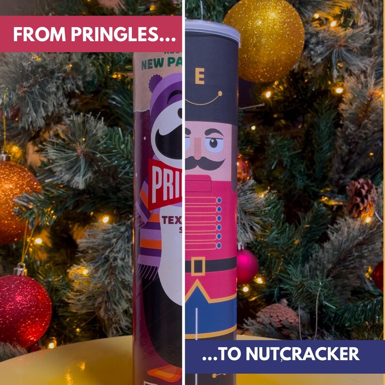 DIY Pringles Nutcracker Template | Editable Canva Printable | Christmas ...