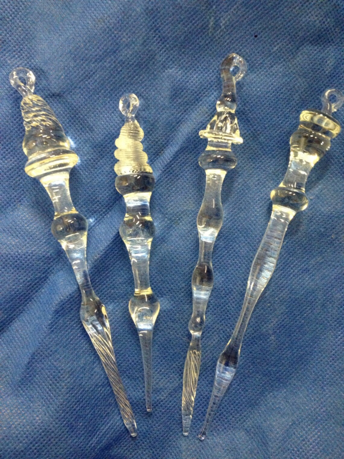Lamp Worked Glass Icicle Ornament Borosilicate Glass - Etsy