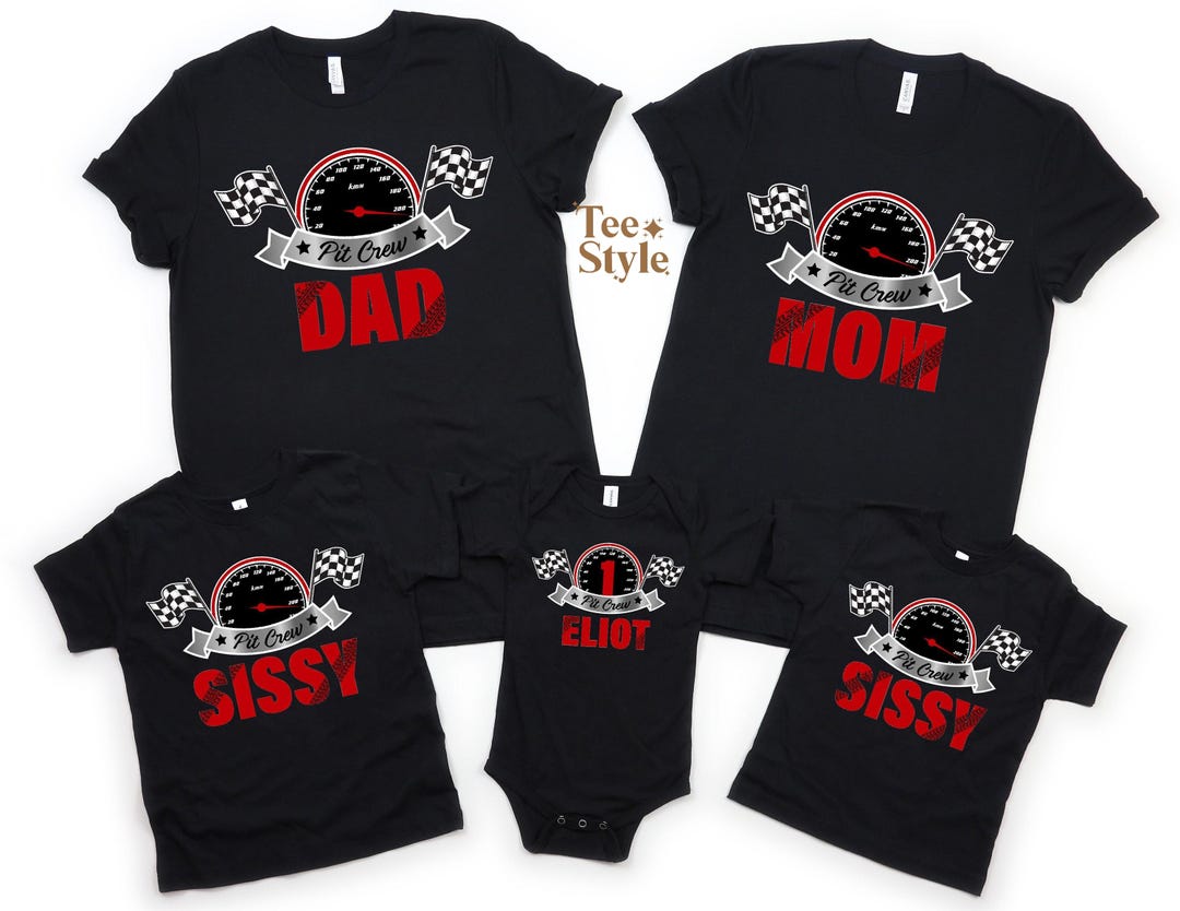 Custom Pit Crew Family Birthday Shirts, Racecar Personalized Shirts - Etsy