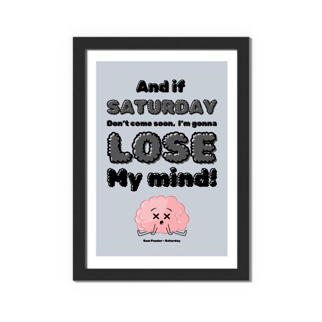 Saturday Sam Fender Digital Download | Lyrical Print | Sam Fender ...
