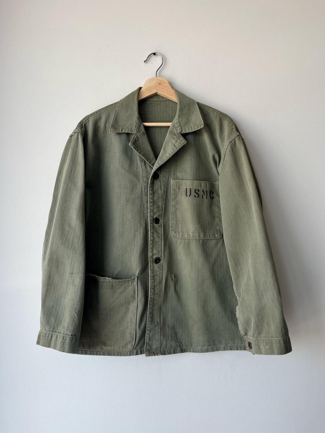 Vintage 1940s WWII USMC P41 HBT Jacket, Suggested Size Medium - Etsy