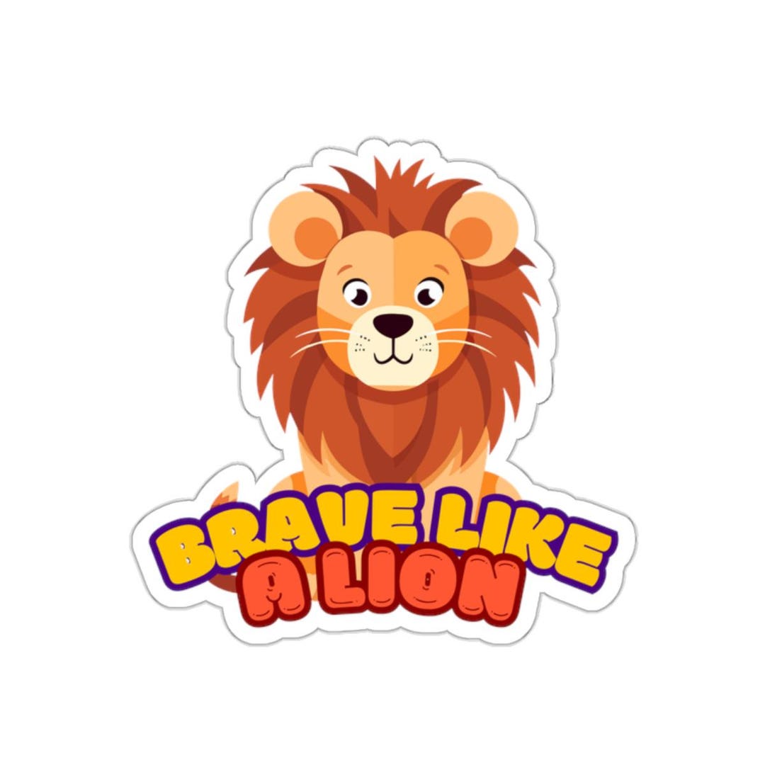 Lion Sticker, Brave Animal , Wildlife Vinyl, Jungle Theme Laptop Vinyl ...