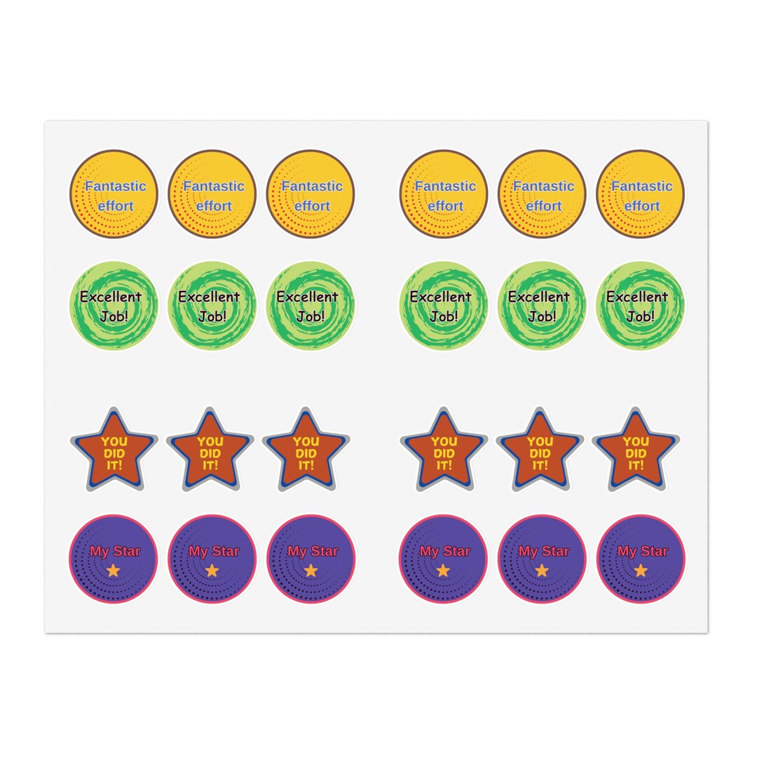 Positive Affirmation Sticker Sheets, Positive Words, Kids Craft ...