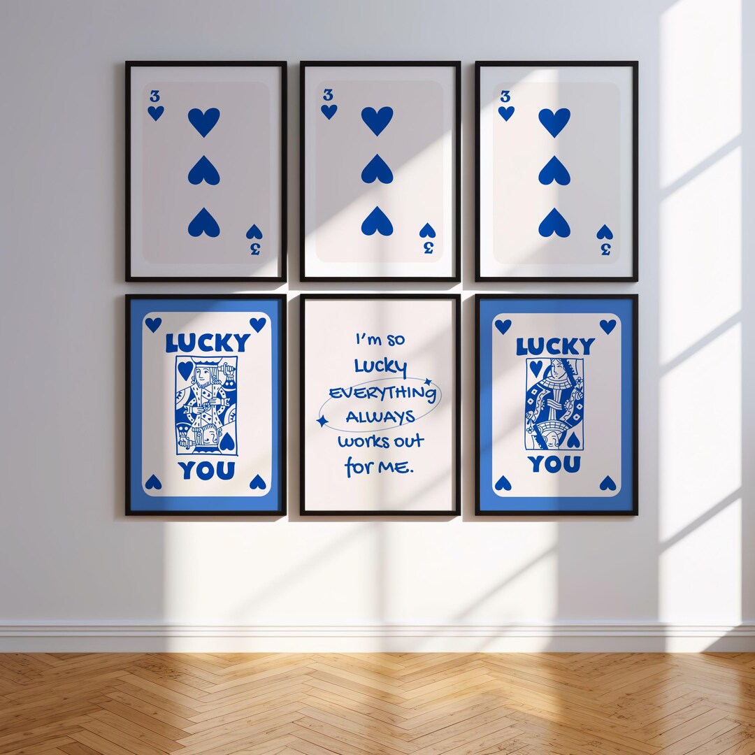 Printable Digital Art Set Playing Card Posters and Motivational Quotes ...