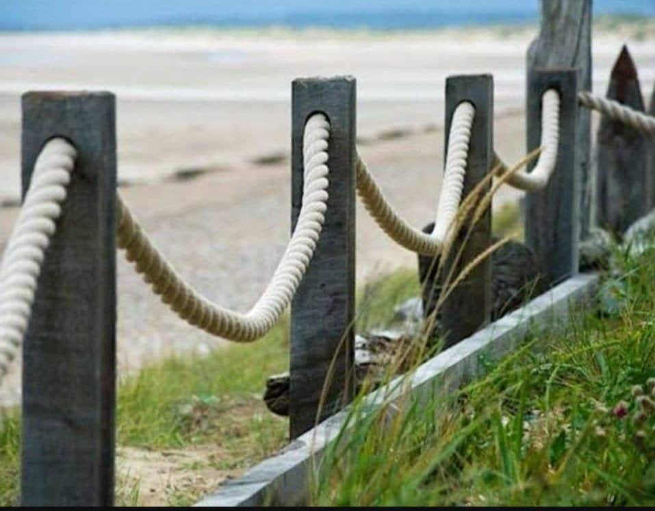 Wooden Rope Garden Fence, Jute Thick Hemp Rope Garden Fence, Farmhouse Fence, Garden Decor ...