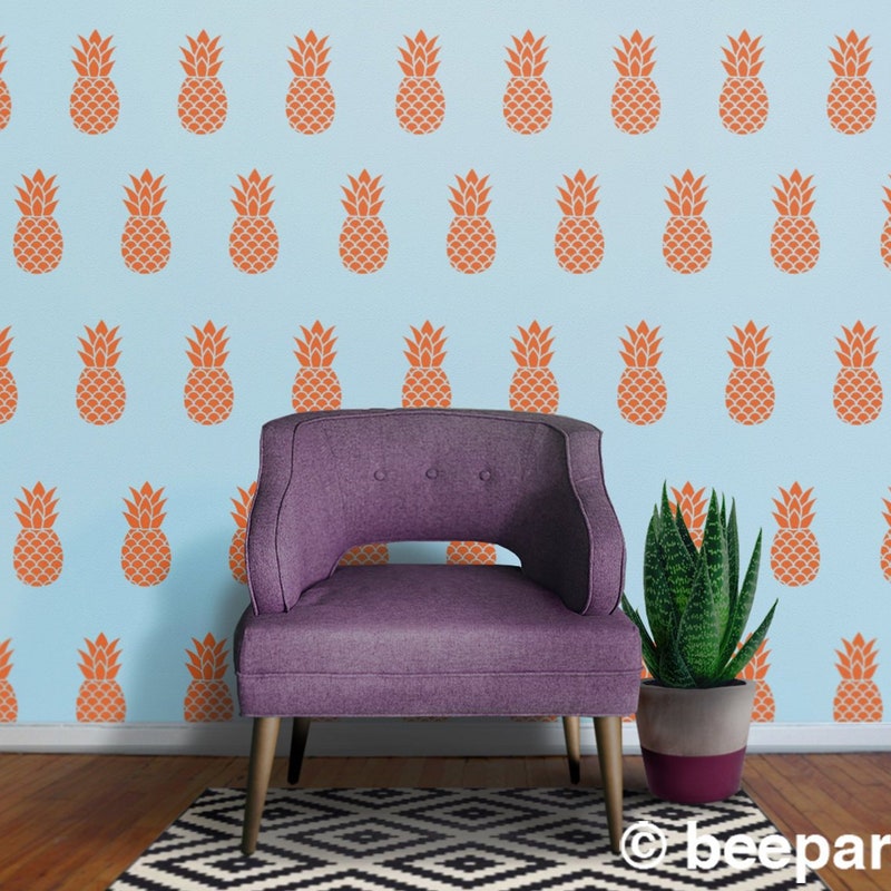 Pineapple Wall Decal - Etsy