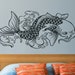 Koi Fish Wall Decal, Japanese Carp Decal, Traditional Koi Tattoo Decal ...
