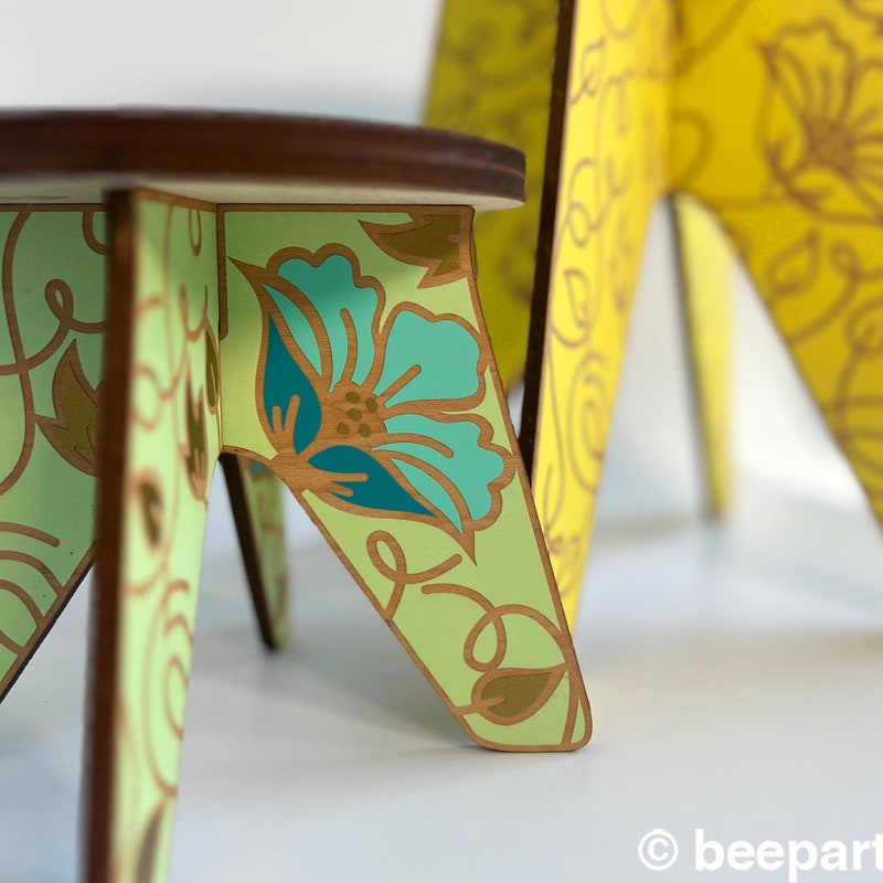 Flower Stand Round Wood - Etsy UK