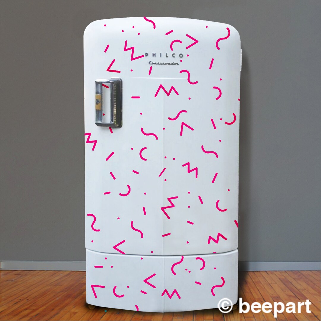 80s Style Abstract Fridge Decals: Memphis Group Inspired Pattern ...