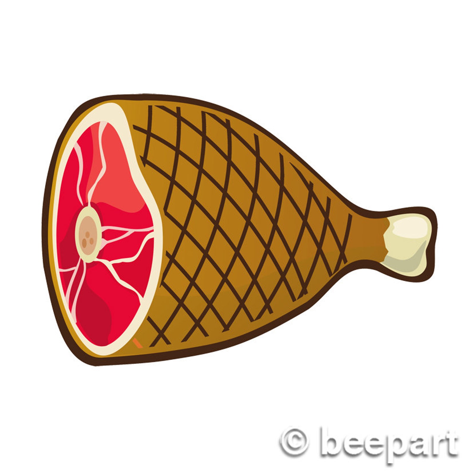 Ham Clip Art Ham Illustration Food and Drink Meat Art | Etsy UK