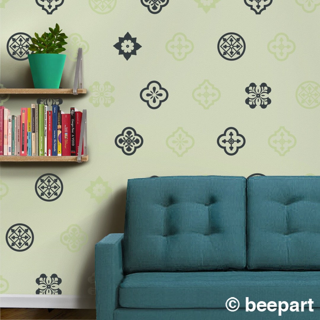 Spanish Pattern Wall Decal Art Mediterranean Style Vinyl Wall Decal ...