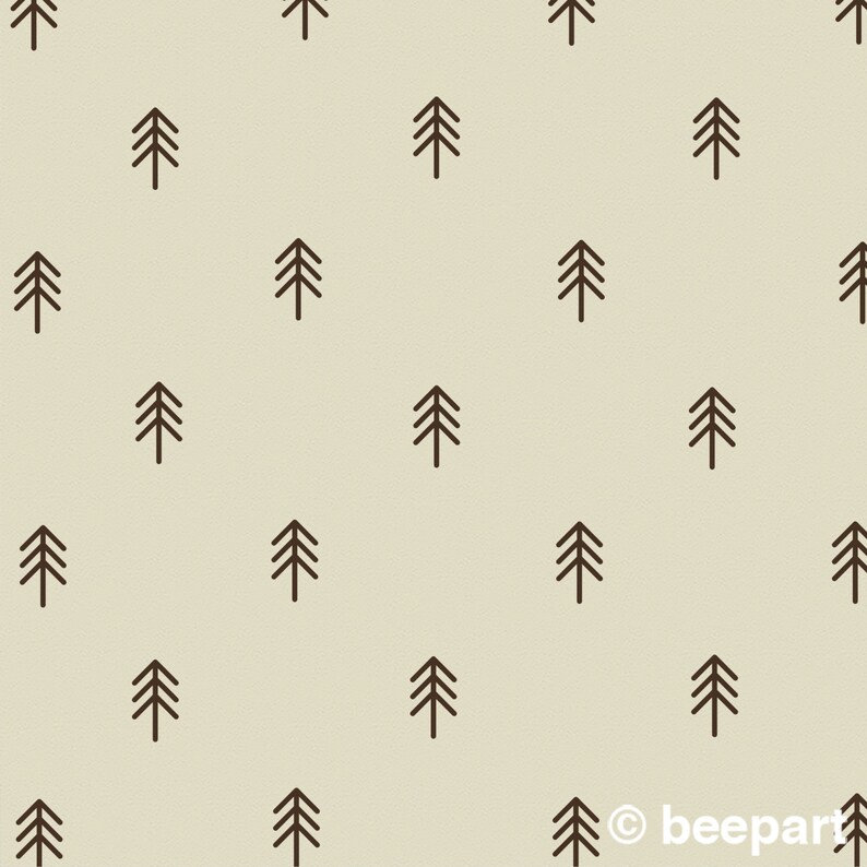 Forest trees wall decal tree pattern forest decals woods | Etsy