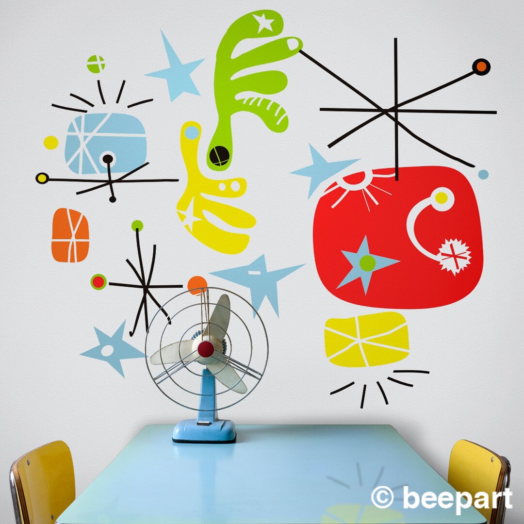 MIRO Wall Decal, Joan Miro Mural Art, Make Your Own Miro, Mid Century ...