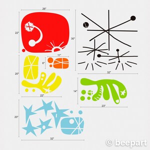 MIRO Wall Decal, Joan Miro Mural Art, Make Your Own Miro, Mid Century ...