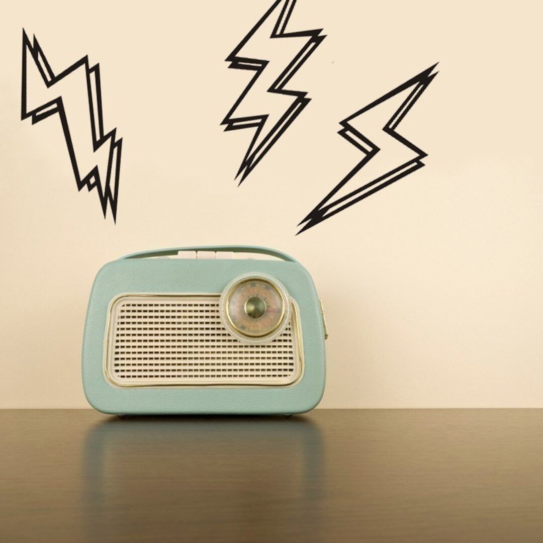 Lightning Bolt Vinyl Stickers: Lightning Wall Decals - Etsy