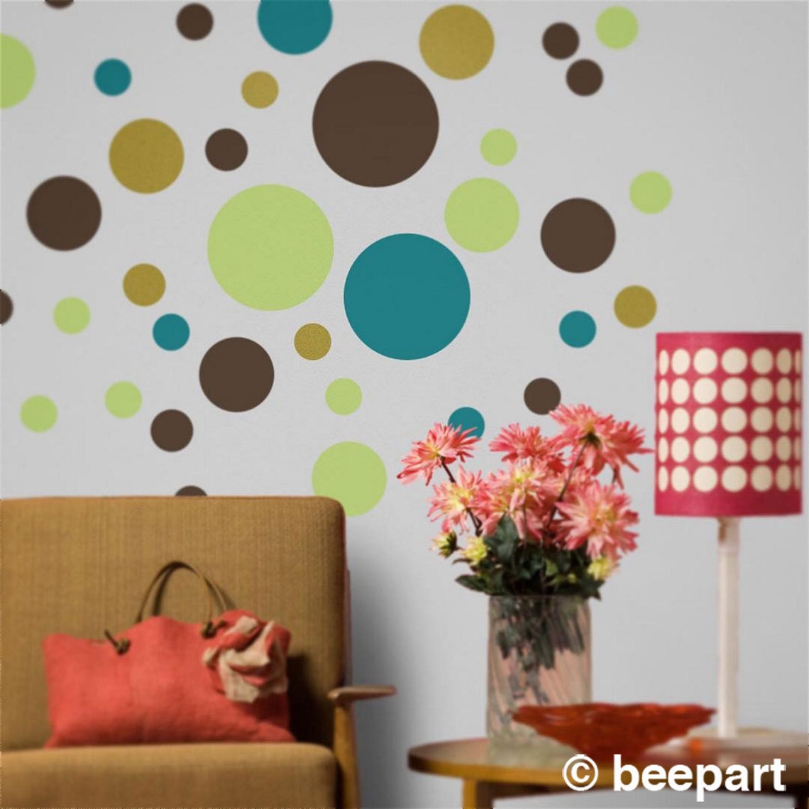Polka Dot Wall Decal Set, Polka Dot Sticker Art, Nursery Decor, Polka ...