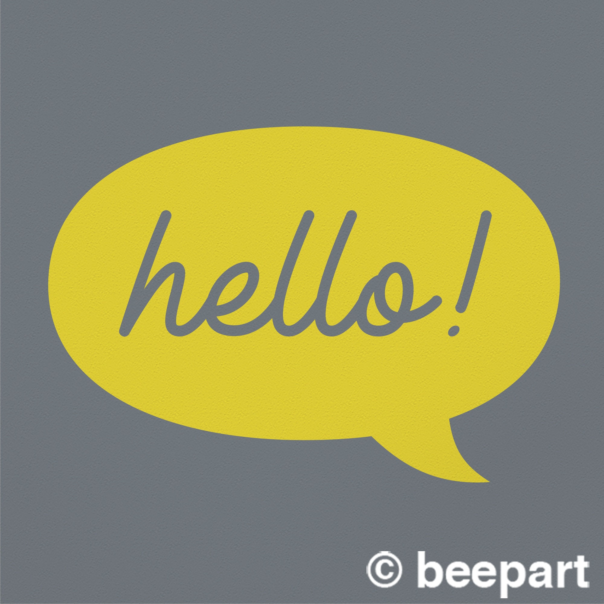 Yellow speech balloon wall decal- personalized speech bubble, word ... Yellow speech balloon wall decal- personalized speech bubble, word ...