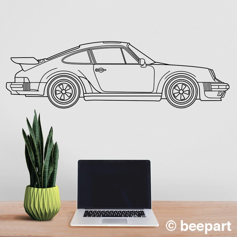 Porsche 911 Turbo Wall Decal 1988 Porsche 911 Sports Car - Etsy