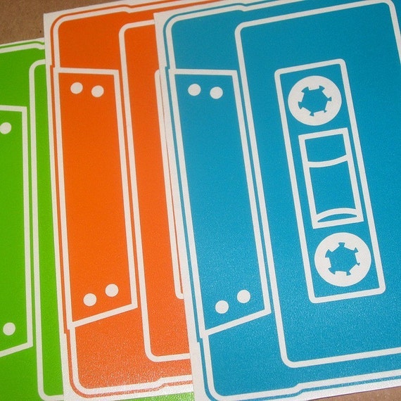 Cassette Tape Vinyl Sticker 3-pack Mix-tape Decal Pack 80s - Etsy