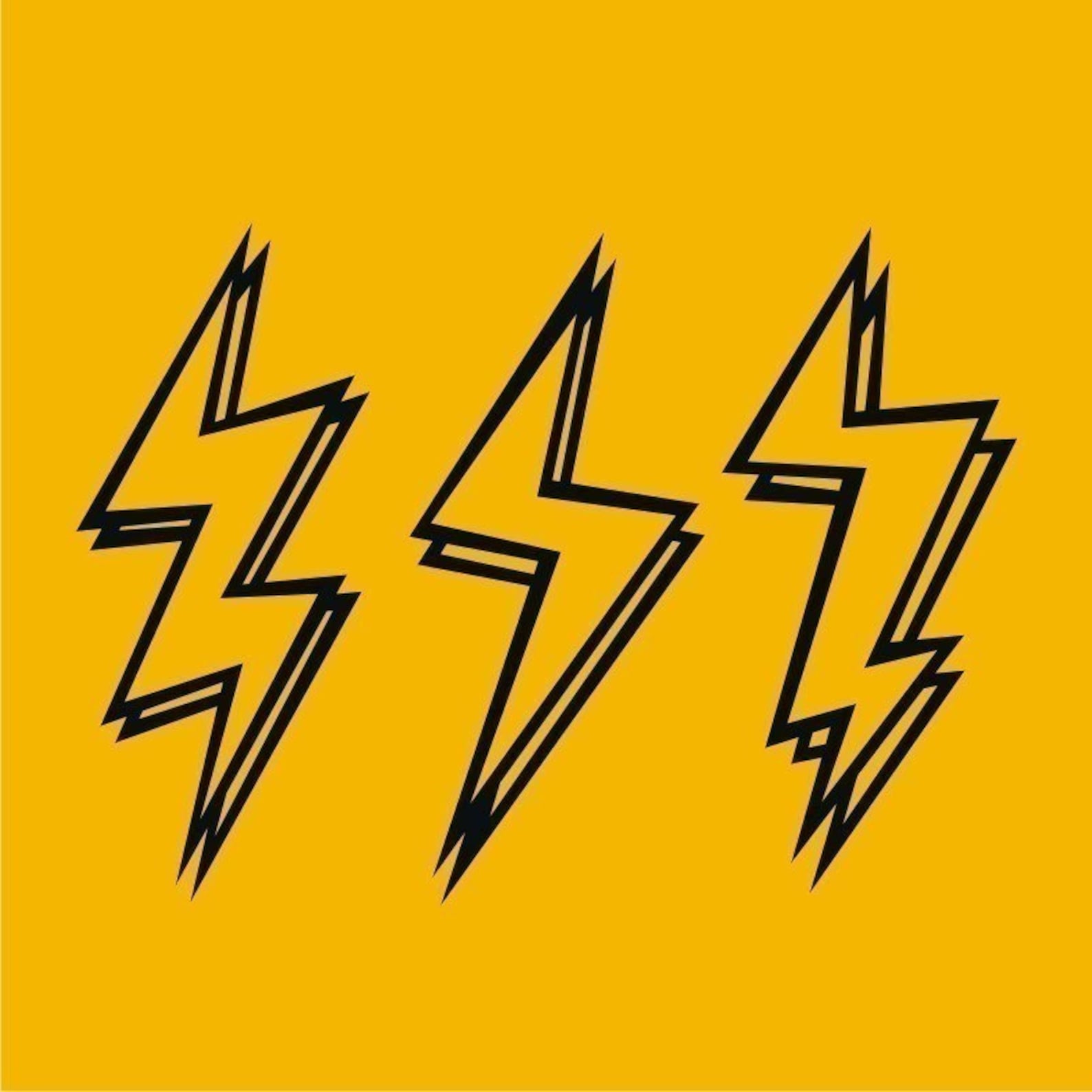 Lightning Bolt Vinyl Stickers Lightning Bolt Decals 3-pack - Etsy