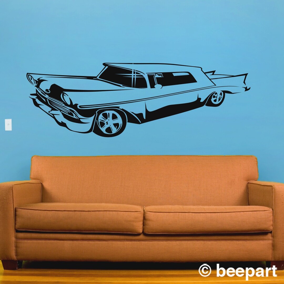 Lowrider Wall Decal- Muscle Car Art, Garage Art, Bedroom Decor, Hot Rod ...