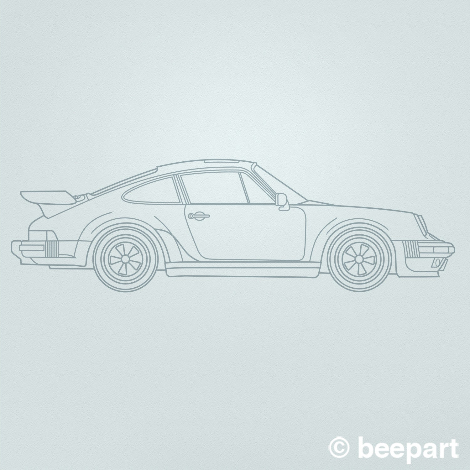 Porsche Tegning Porsche 911 Cabriolet 993 '1993 1996 2D Drawing