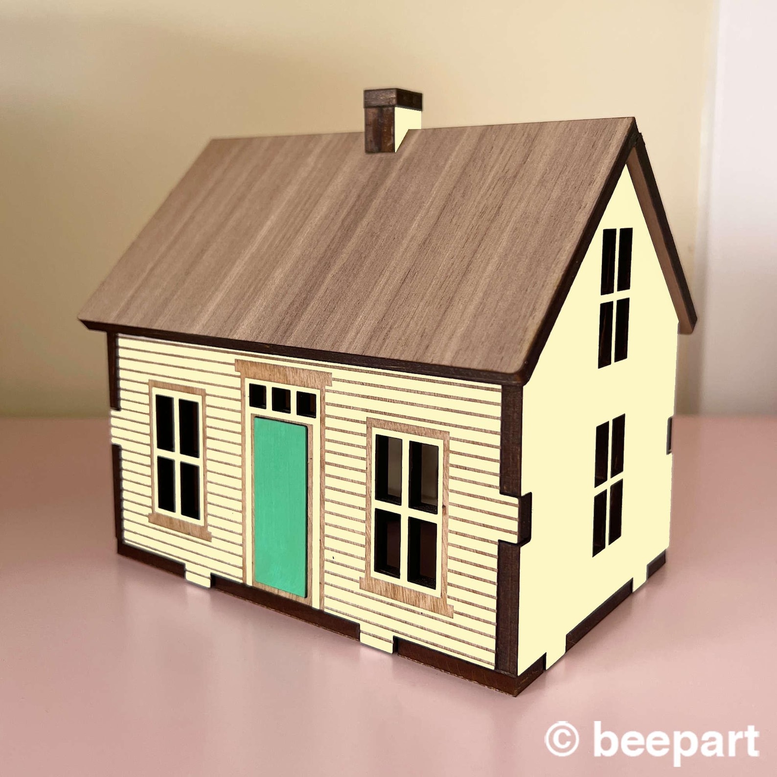 New England Farmhouse Miniature House Cape Cod Wood Homestead 1:48 ...