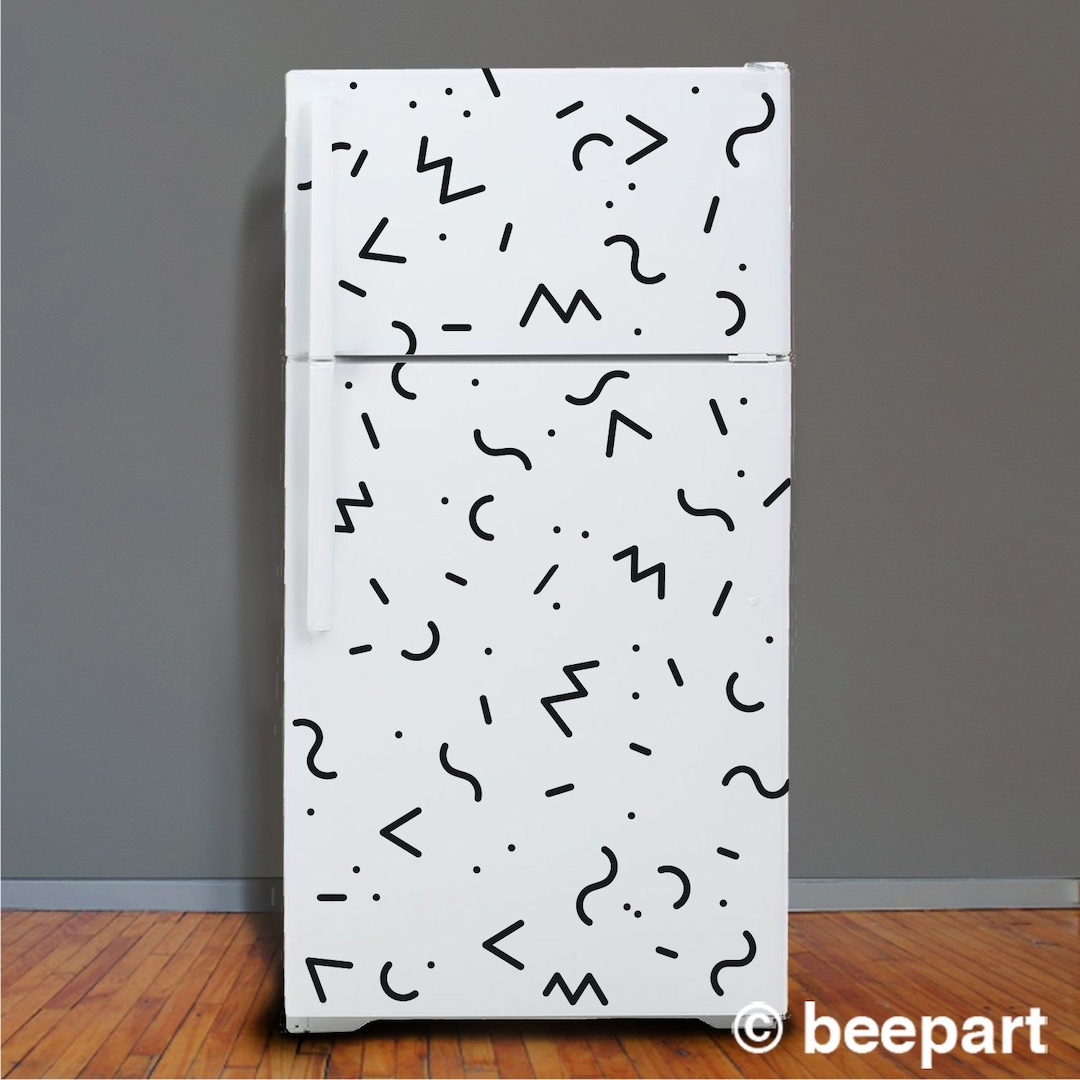 Vintage 80s Refrigerator Stickers- Memphis Group Decals, Retro 80s Mini ...