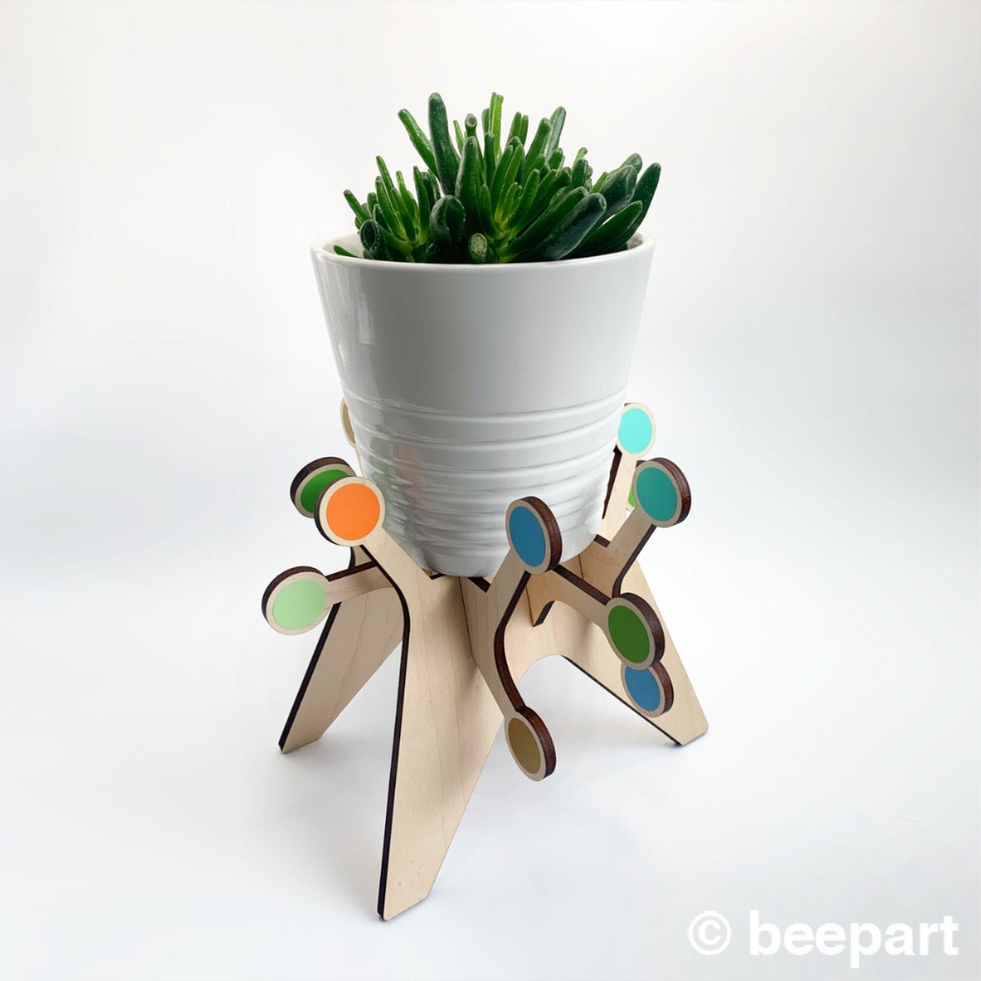 Mid Century Atomic Starburst Plant Stand: MCM Inspired Design - Etsy