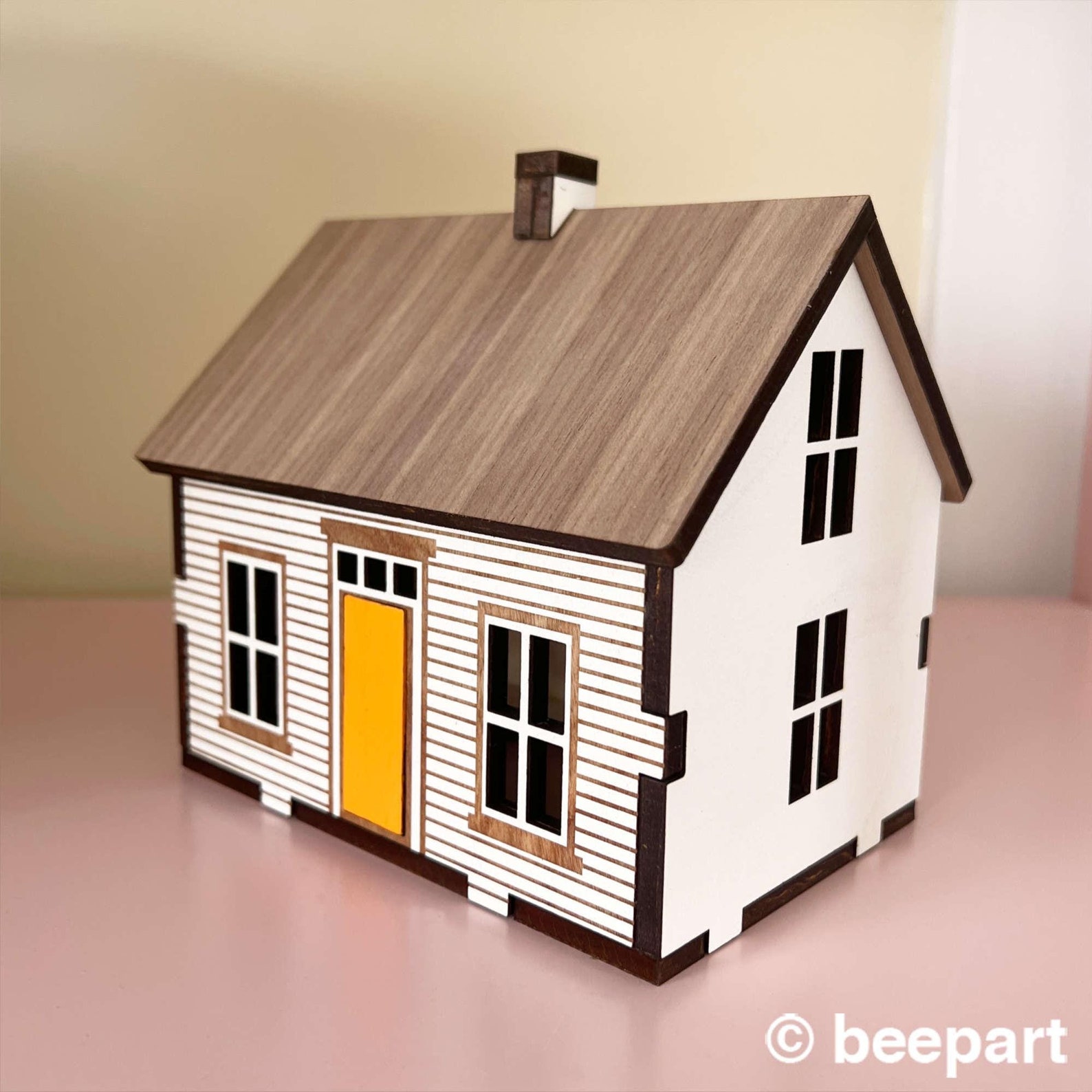 New England Farmhouse Miniature House Cape Cod Wood Homestead 1:48 ...