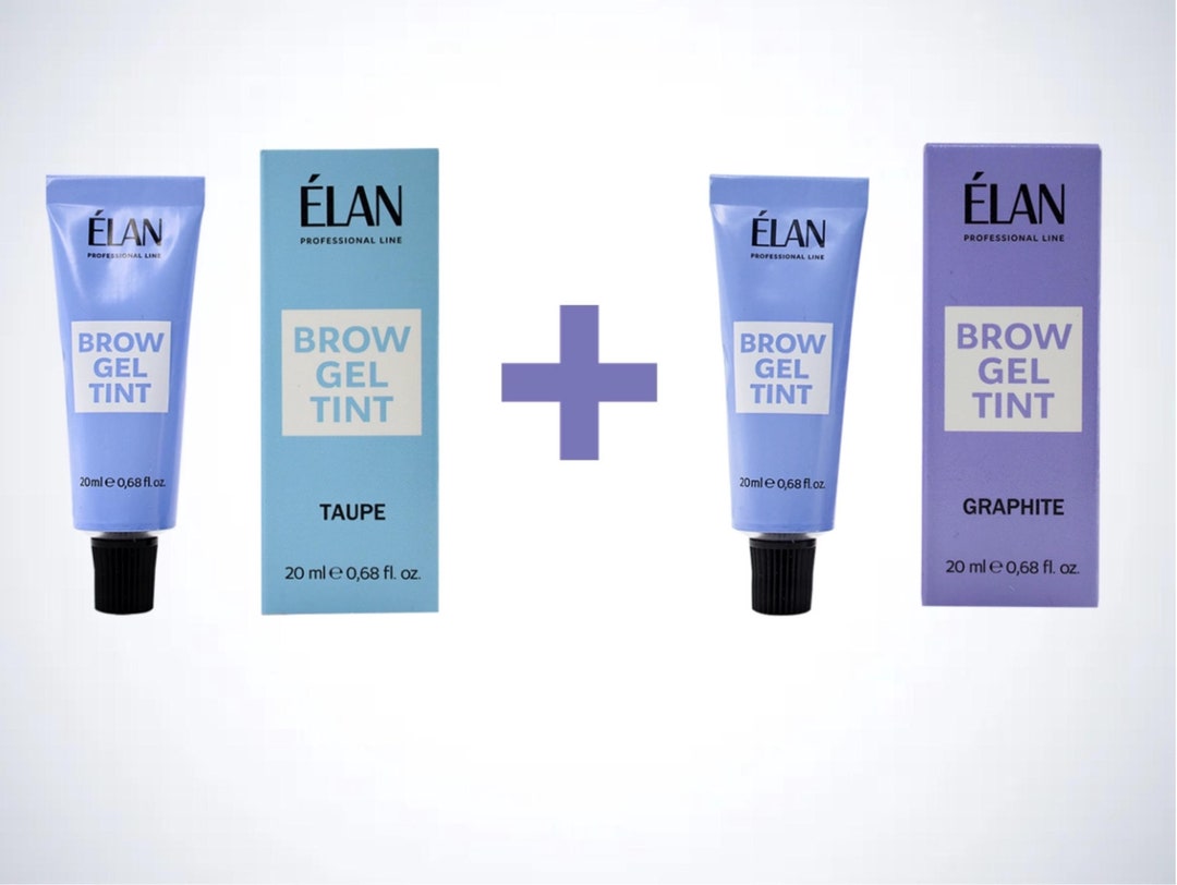 ELAN Brow Gel Tint Kit: Graphite + Taupe Eyebrow Dye 20ml+20ml - Etsy